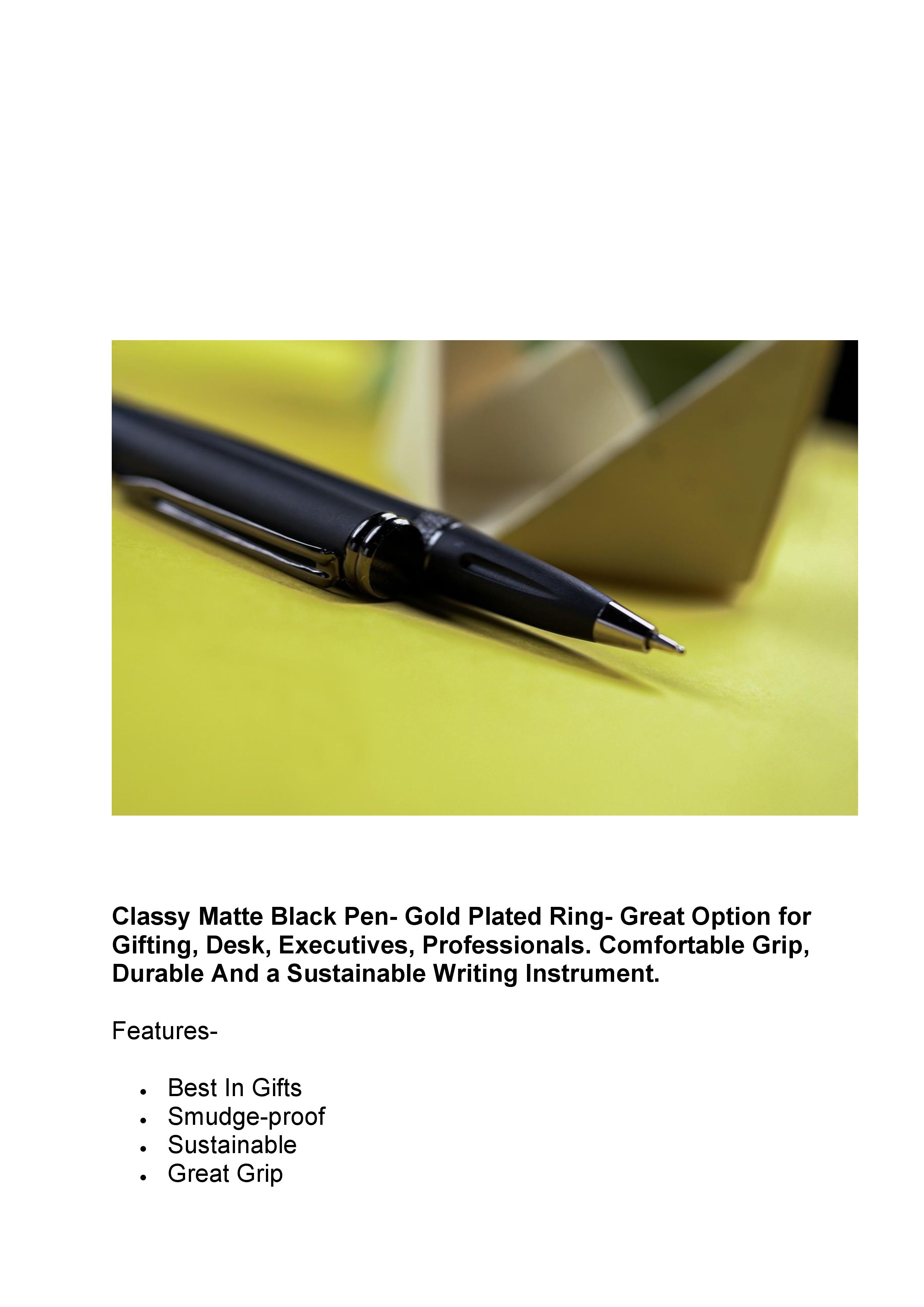 Classy Matte Black Pen